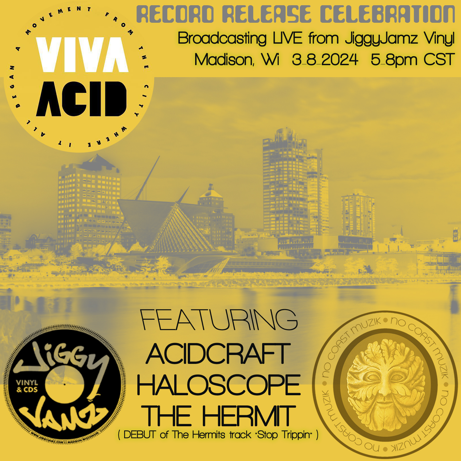 Live @ JiggyJamz Viva Acid record release party - Haloscope - No Coast ...